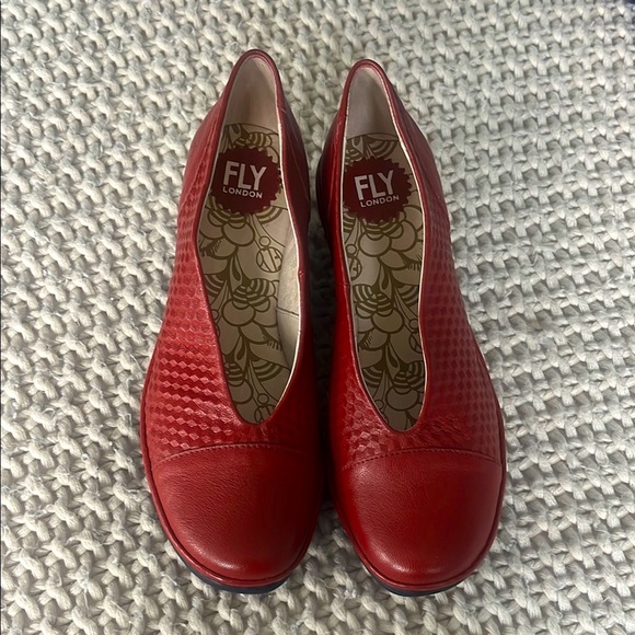Fly London | Shoes | Fly London Wedge Shoes Eu 4 Us 9 Red Textured ...